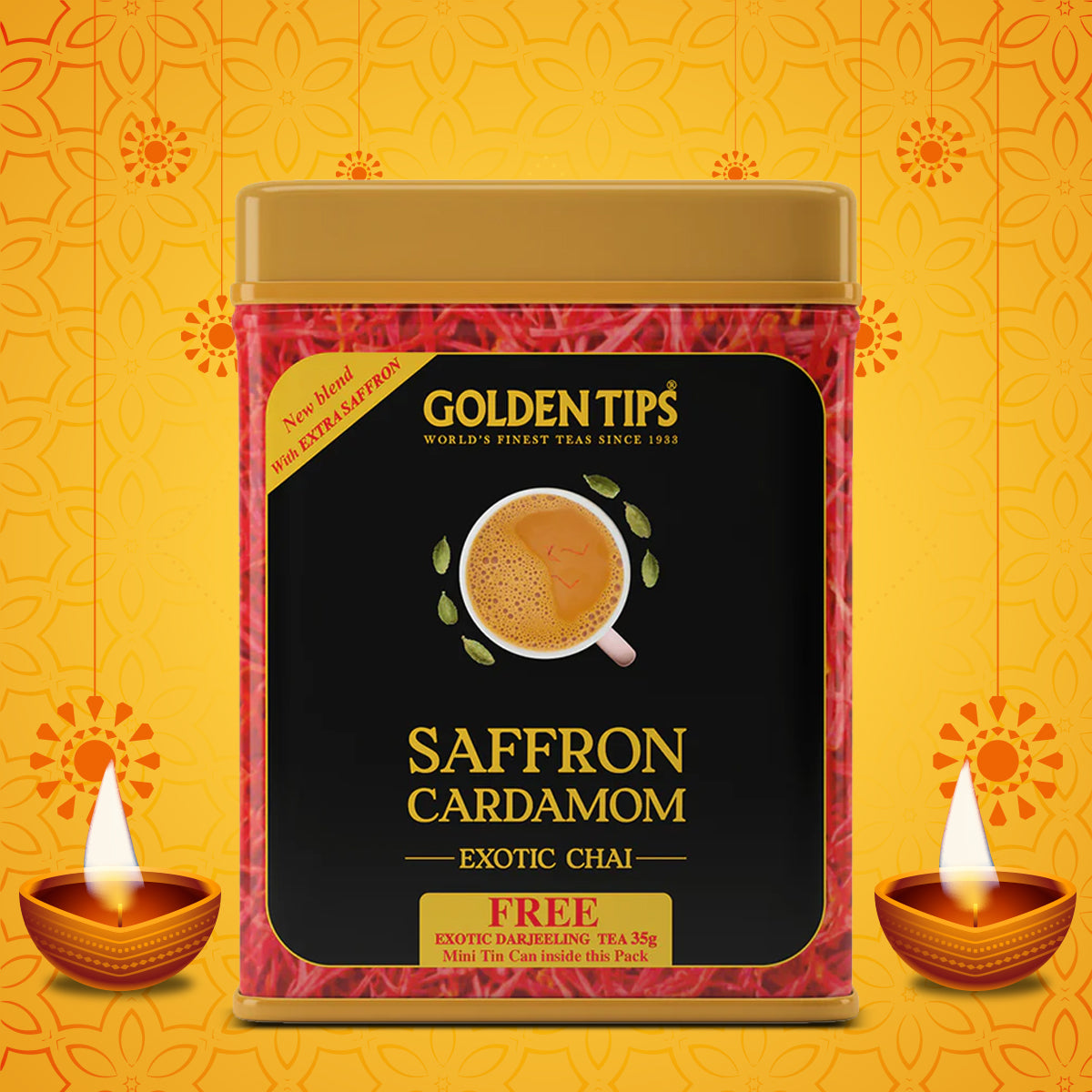 Buy Masala Chai India's Authentic Spiced Tea - Tin Can – Golden Tips